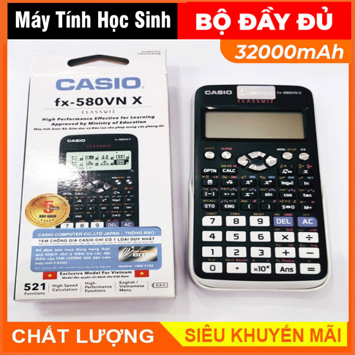 Máy Tính Casio FX-580VN X Dành Cho Học Sinh Cấp 2 Cấp 3 .MÁY TÍNH CASIO ...