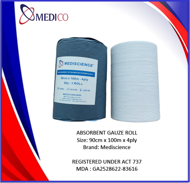 Mediscience Absorbent Gauze Roll (1.1 kg) - 1 Roll | Lazada