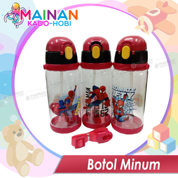 COD PROMO BACK TO SCHOOL BOTOL AIR MINUM ANAK BOY KARAKTER LUCU UNIK SPIDERMAN 350ML 600ml ...