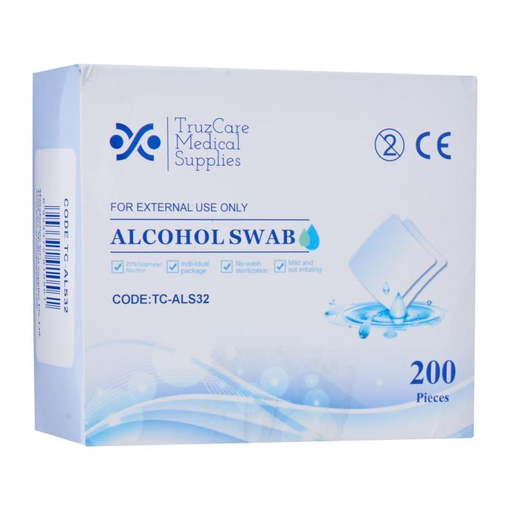 [Bundle of 3] TruzCare Alcohol Swab 200pcs, 2ply, 3.25cm x 3cm, Sterile ...