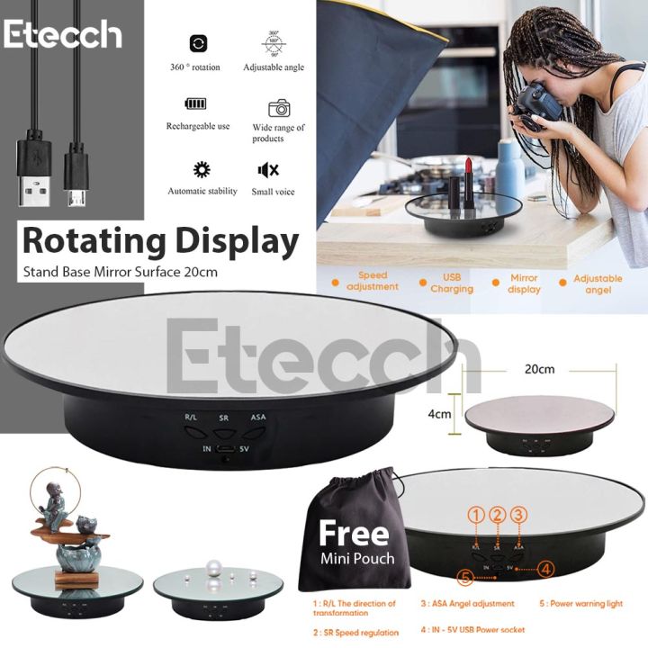 Display Putar Meja Rotating Display Alas Putar Fotografi Diameter 20cm ...