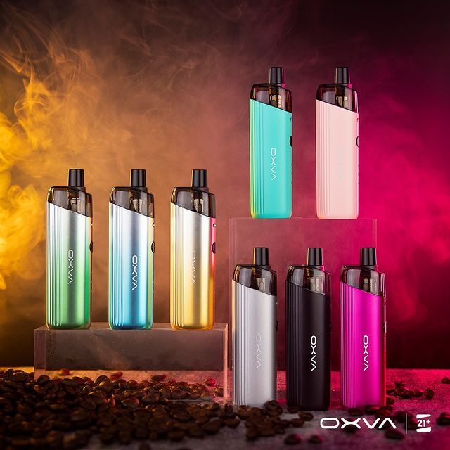 Oxva Origin SE Kit 40W Silver Grey Magenta Pink Gradient Blue Green ...