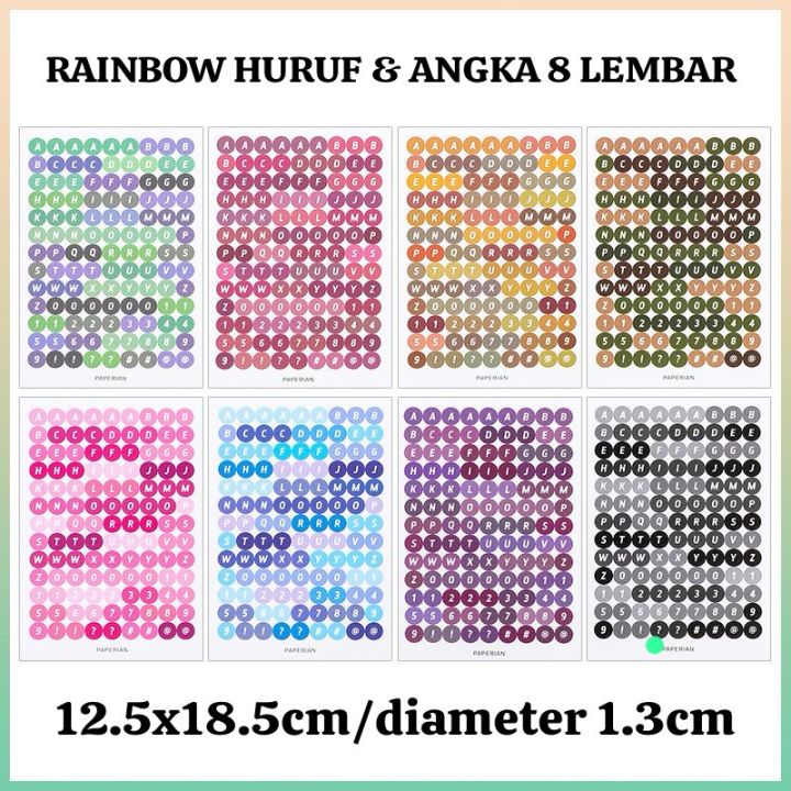STIKER 2 LEMBAR HURUF/ANGKA ALPHABET DIY KOLEKSI/SURAT/ JURNAL | Lazada ...
