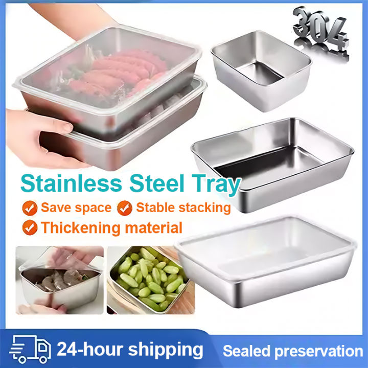 Stainless steel container food container stainless steel food tray with ...