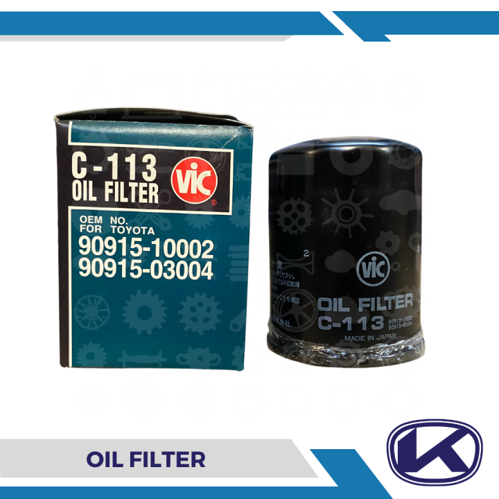 VIC Oil Filter C-113 for Toyota RAV4/Hilux/Avanza/Alphard/Camry C113 | Lazada PH