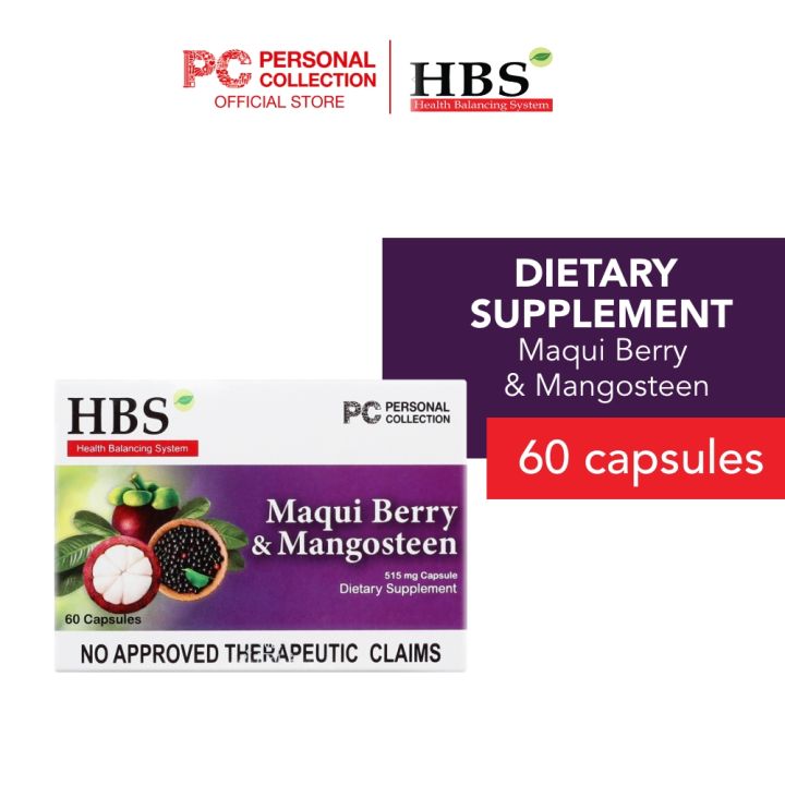 HBS Maqui Berry & Mangosteen Food Supplement Capsule 60s | Lazada PH