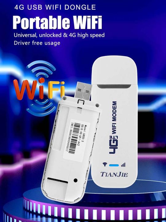 TIANJIE 4G 3G USB Wifi Router Network Adapter Dongle Pocket Hotspot ...