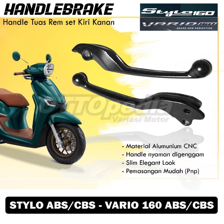 Handle Tuas Rem Stylo ABS/CBS / Vario 160 Set Kiri Kanan Black Clean ...