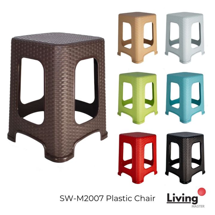 Plastic Stool With Rattan Pattern Modern Design High Quality Bench ...
