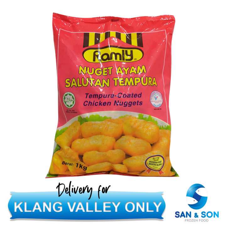 Ramly Nugget Ayam Tempura 1kg Chicken Nuggets San and Son Frozen San ...