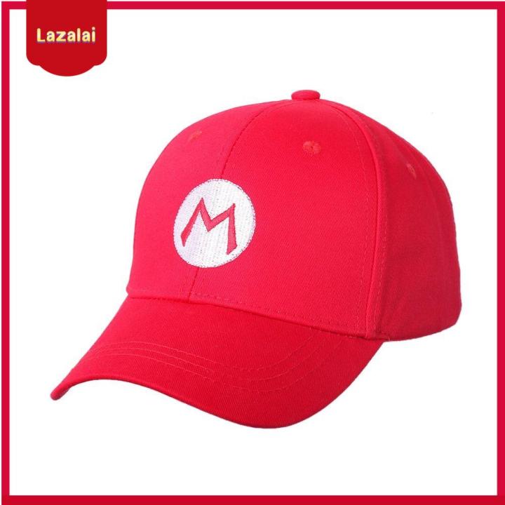 LAZALAI Mario Brothers Baseball Cap Adjustable Super Mario Cartoon Hat ...