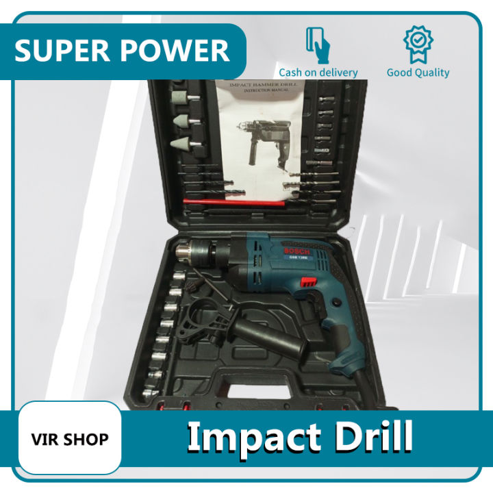 BOSCH tools high-power Portable Electric Impact Drill set Heavy Duty ...