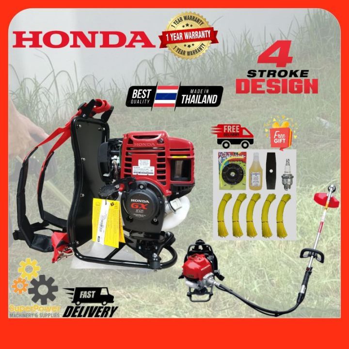 HONDA JAPAN GX35 4-Stroke Backpack Grass Cutter Brush Cutter Lawn Mower (Made in THAILAND ...