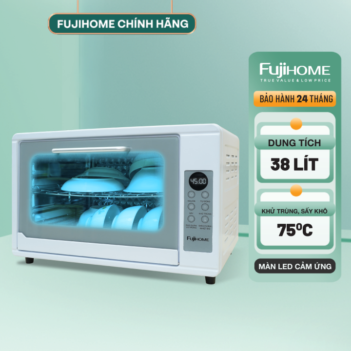 Tủ sấy tiệt trùng đa năng FUJIHOME DD38 khử khuẩn UVC LED - Ion âm ...