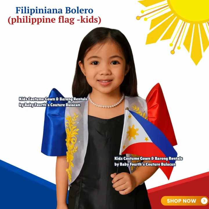 Buwan ng Wika Modern Philippine Flag Design Filipiniana Bolero for Kids | Lazada PH