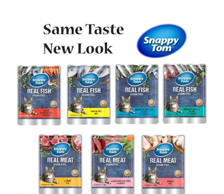 Snappy Tom Pouch Cat Food (85G) - Beef / Lamb / Chicken / Pilchard ...