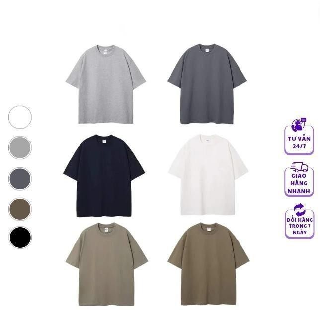 -Ted Men'swear Áo thun Trơn basic , Áo thun unisex nam nữ form rộng ...