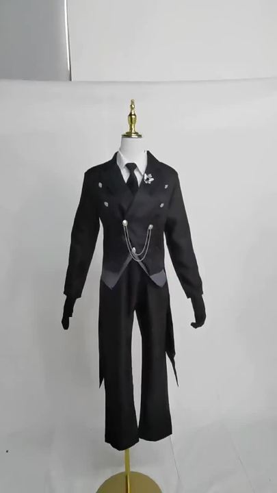 Black butler COS Clothes Saibath cosplay Costume Sebastian Swallowtail ...