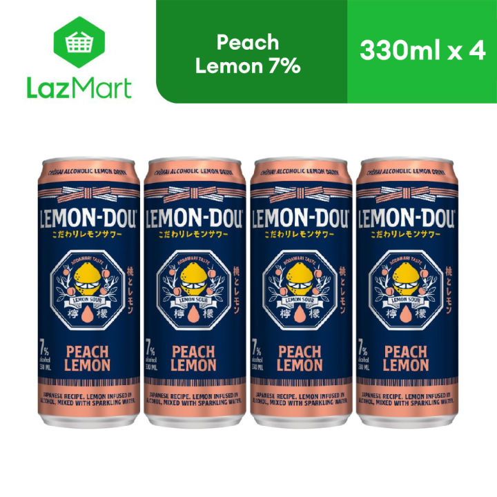 Lemon-Dou Peach Lemon 7% 330ml - Pack of 4 | Lazada PH