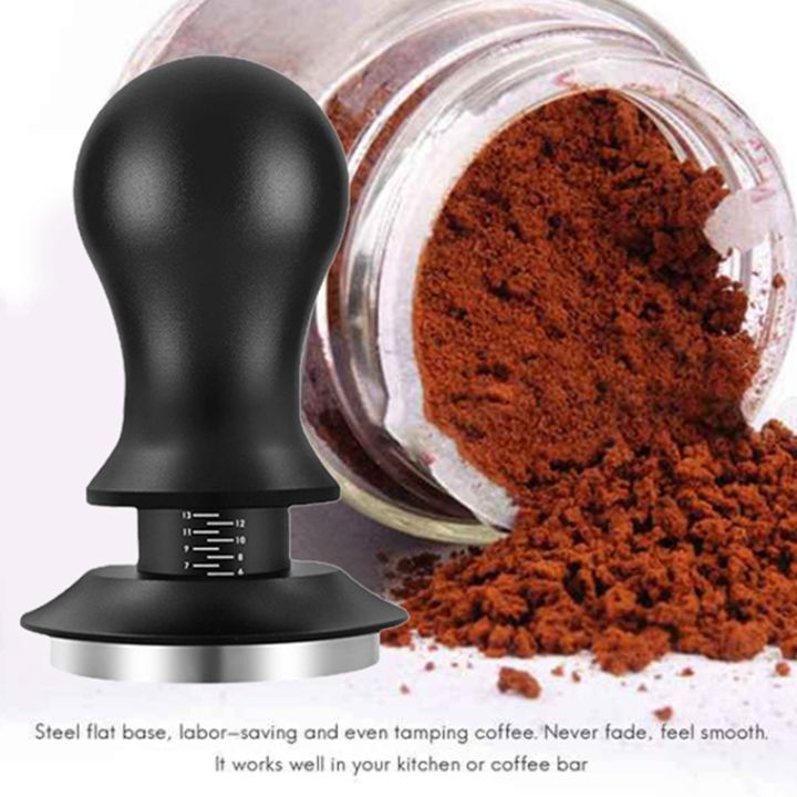 (REJY) Coffee Tamper Adjustable Depth with Scale Espresso Springs ...