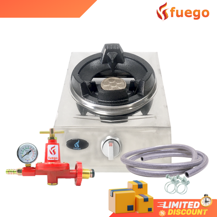 Single Burner Mid Pressure Automatic Ignition Cast Iron FUEGO XINQI F7 ...