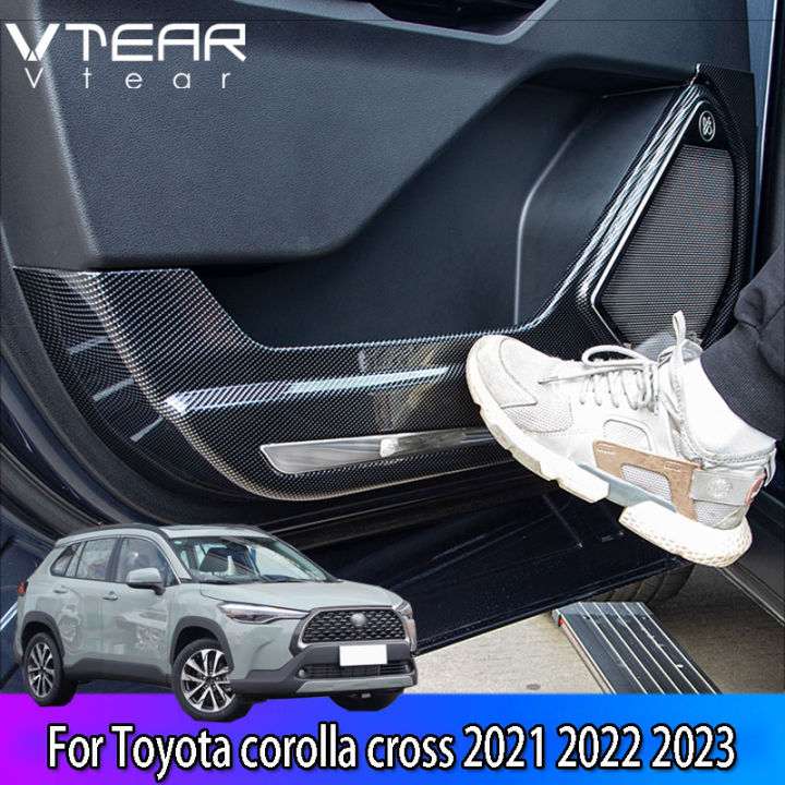 Vtear For Toyota COROLLA CROSS 2022 2023 Car door anti-kick pad carbon ...