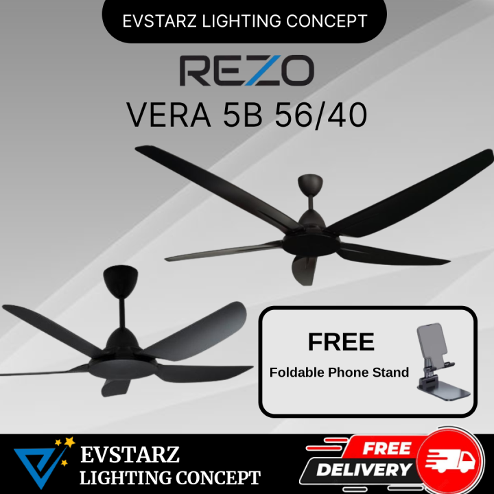 REZO VERA 565 / 425 5B 56/42 inches DC Motor Ceiling Fan with Remote ...