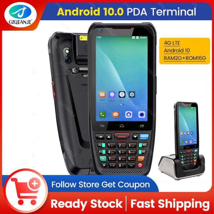 Android 10 Handheld Pos Pda Terminal 1d 2d Qr Barcode Scanner Reader Support 3g 4g Gps Wifi