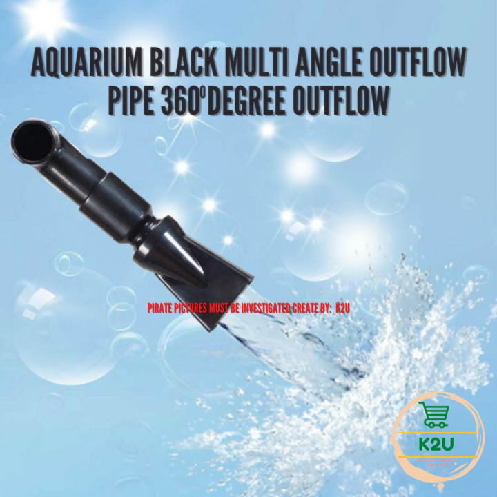 AQUARIUM Black Multi Angle Outflow Pipe 360 Degree Outflow | Lazada