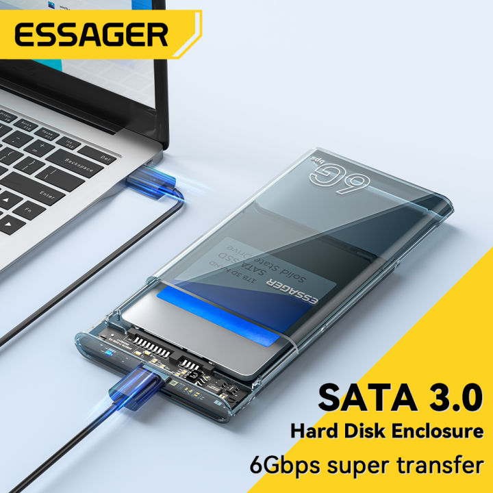 Essager 6Gbps Mobile Hard Drive Cases 2.5 inch SATA3.0 Box USB 3.0 HDD ...