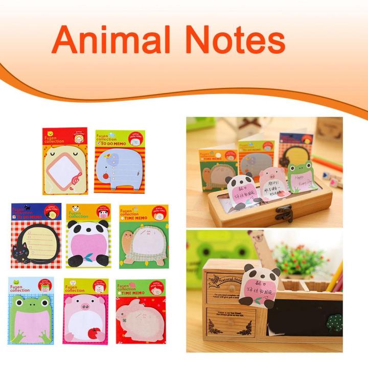 Cute Zoo Animal Post-it Notes Stickers Tear-off Notepad Q9Z3 | Lazada.co.th