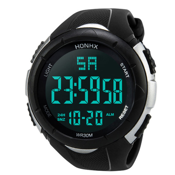 sports digital watch men stopwatch electronic large screen Wristwatch ...