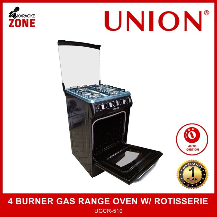 Union UGCR 510 Gas Range / 4 Gas Burners with Auto Ignition / Gas Oven ...