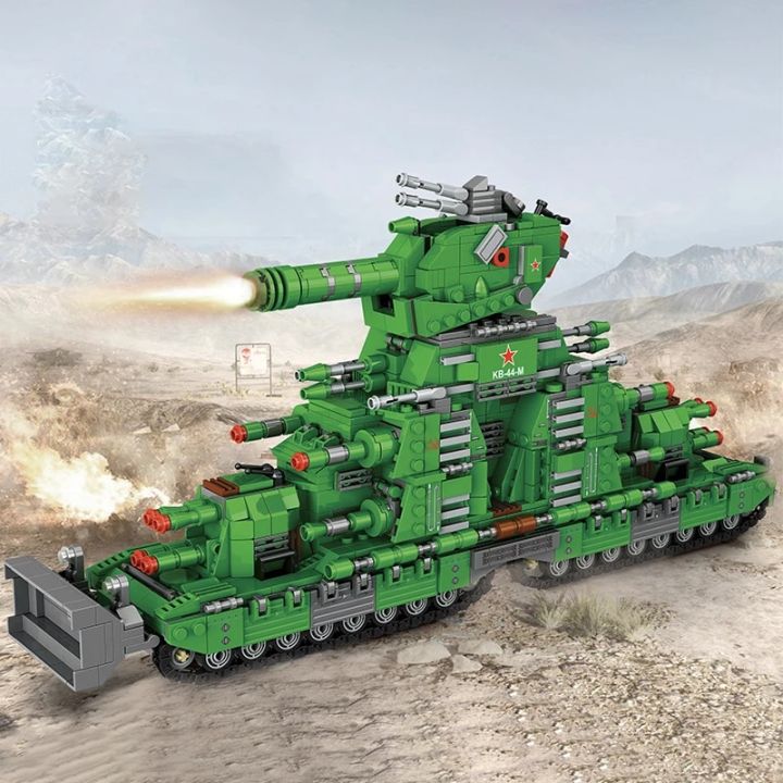 ถัง KV44บล็อกตัวต่อรถถังทหารชุดโมเดลหนัก AV7อาวุธสงครามของเล่นคลาสสิก ...