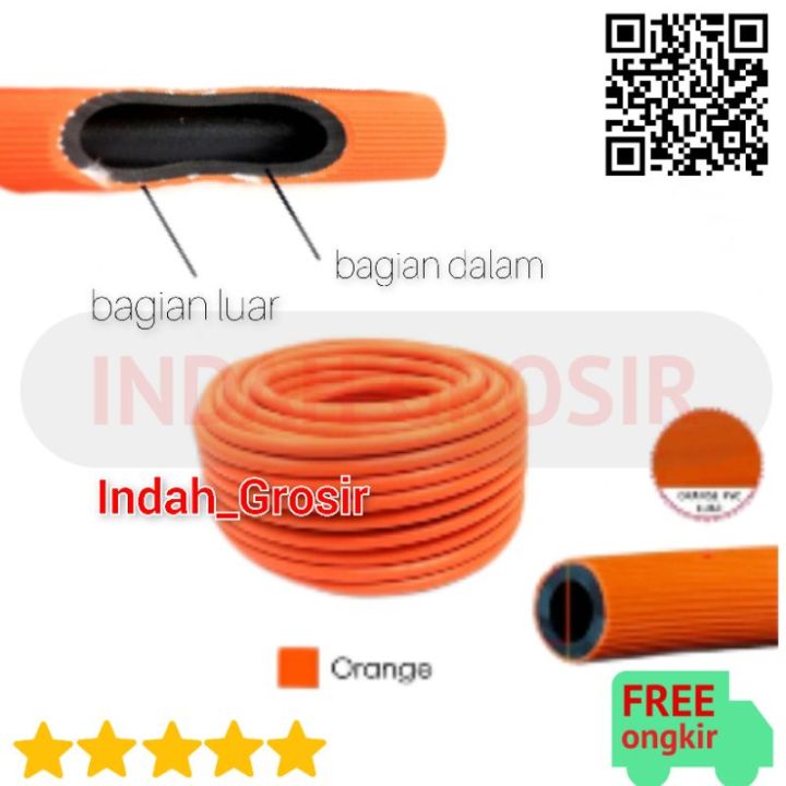 SELANG KOMPOR GAS ORANGE untuk Regulator tekanan tinggi dan rendah - 2 ...