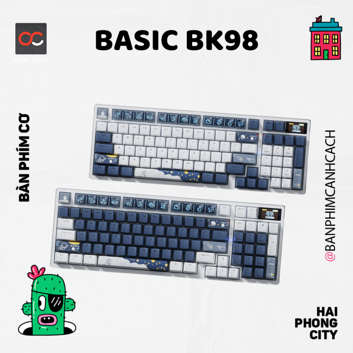BÀN PHÍM CƠ KHÔNG DÂY (HOTSWAP) BK98 RGB CÓ MÀN HÌNH LCD | Lazada.vn