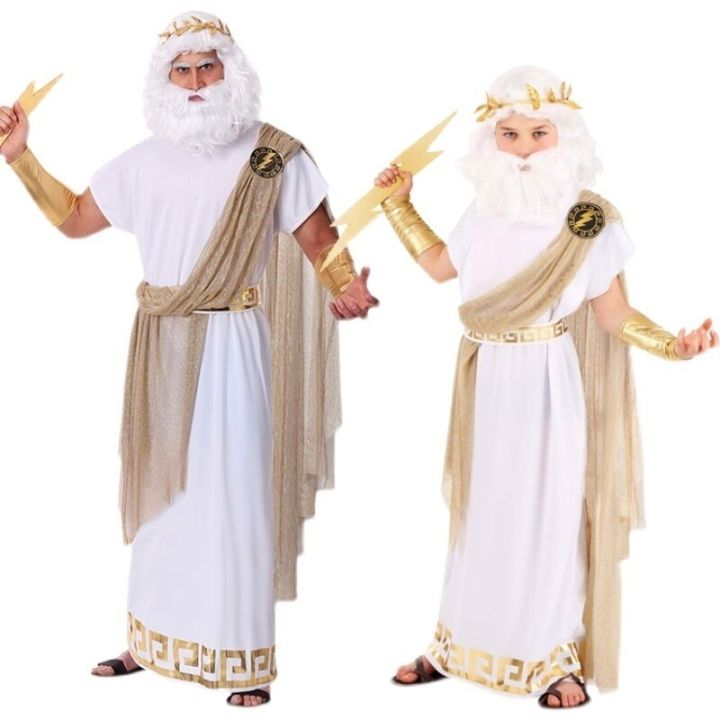 Halloween Cosplay Ancient Greek Gods Zeus Costumes King Of Rome ...