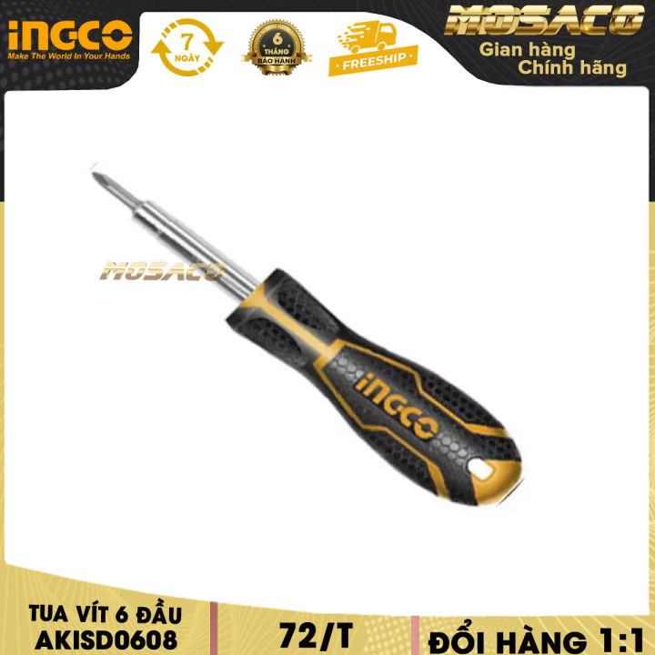 Bộ tua vít 6 đầu Ingco - AKISD0608/HÌNH ẢNH THỰC TẾ | Lazada.vn