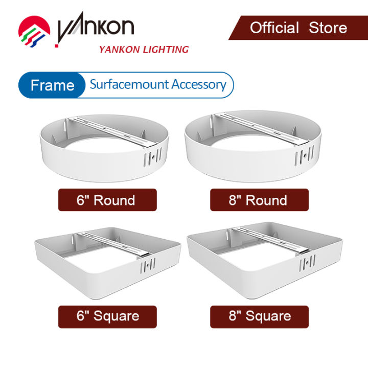 Yankon LED Surface Panel Downlight Empty Frame 6''inches 8"inches Round ...