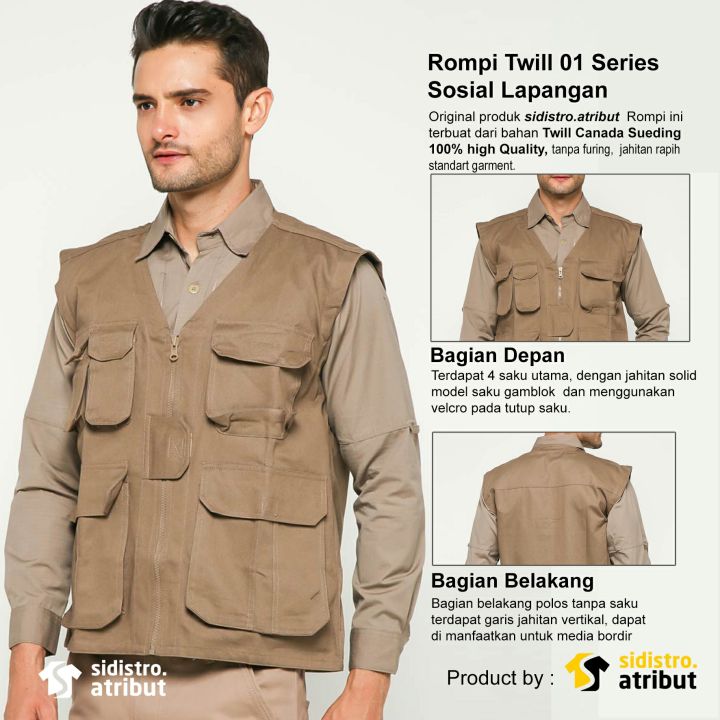 COD ROMPI VEST KEGIATAN SOSIAL - ROMPI CANVAS TWILL TEBAL - ROMPI BPBD ...