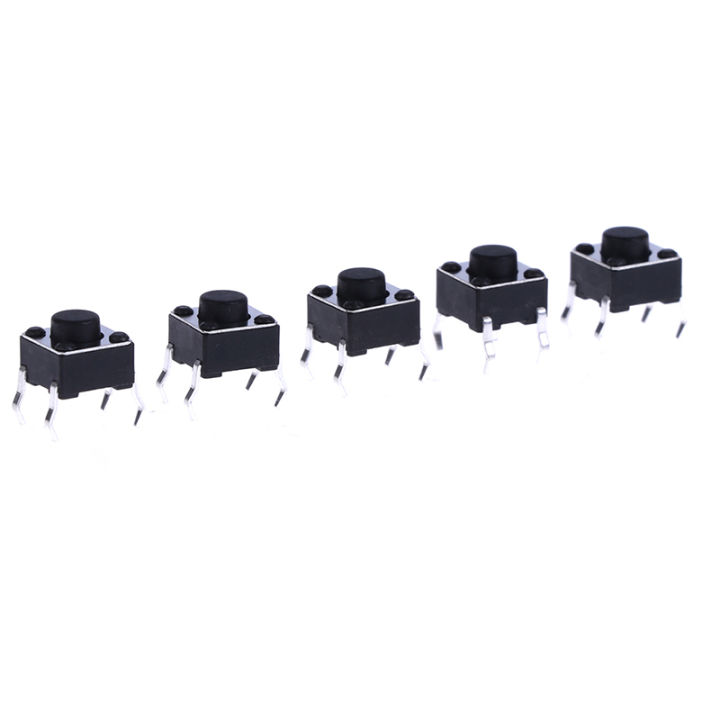 Johor 20pcs Mini Micro Momentary Tactile Push Button Switch 6x6x5mm 4 ...