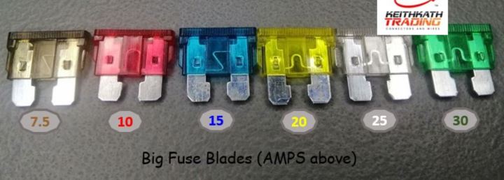 BIG FUSE BLADES (5, 7.5, 10, 15, 20, 25, 30 AMPS)-HEAVY DUTY | Lazada PH