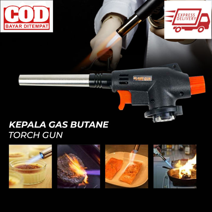 SEATOR Kepala Gas Butane Cyclone Flame Torch Jet Fire Gun | Lazada ...