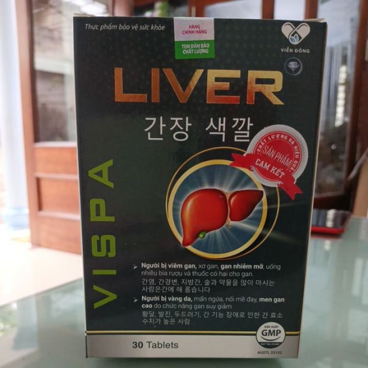 Vispa Liver hỗ trợ Bổ gan, thanh nhiệt, giải độc, tái tạo gan hộp 30 ...