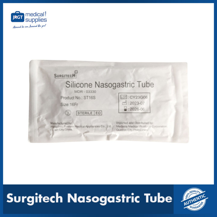 Surgitech Nasogastric Tube (NGT) | Sizes: 8, 10, 12, 14, 16, 18 ...