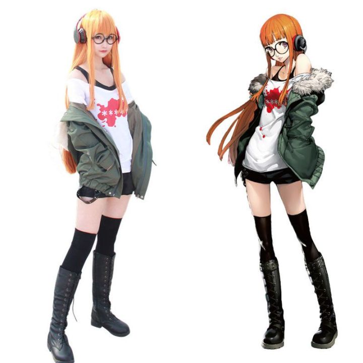 Persona 5 Futaba Sakura Cosplay Costume Flight jacket Suit Halloween ...