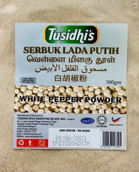 White Pepper Powder / Serbuk Lada Putih - 500g | Lazada