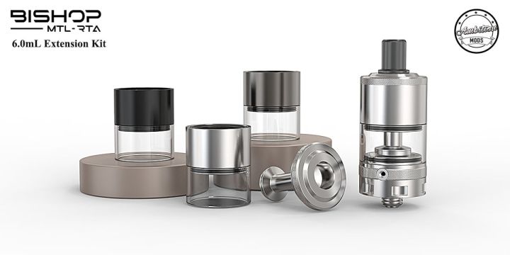 BISHOP MTL RTA 6ML 6ML Extention Kit Half Tank Autentic 100% SS GUN ...