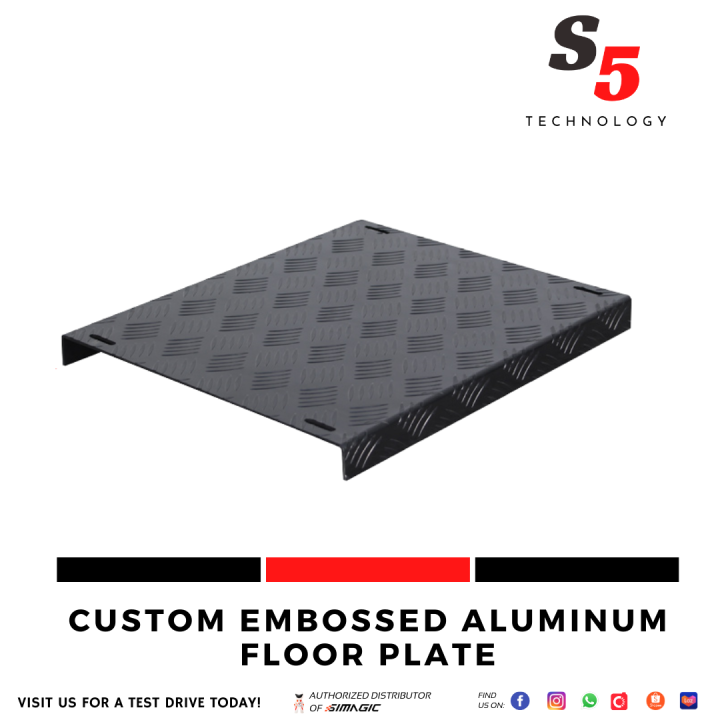 Custom Embossed Aluminum Floor Plate / racing simulator / SIM RACING ...