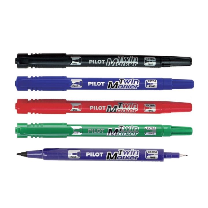Pilot SCATM Permanent Twin Marker 2-in-1 Fine & Extra-Fine Tip | Lazada ...